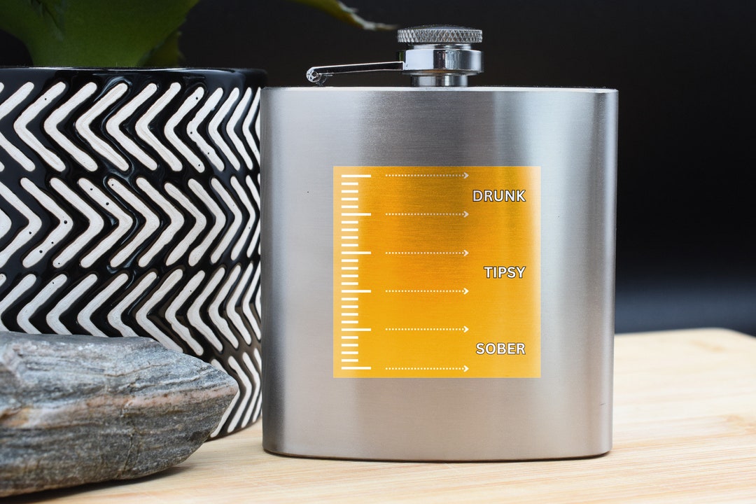 Drunk Scale Hip Flask Stainless Steel - Fun Gift Idea - Funny Design ...