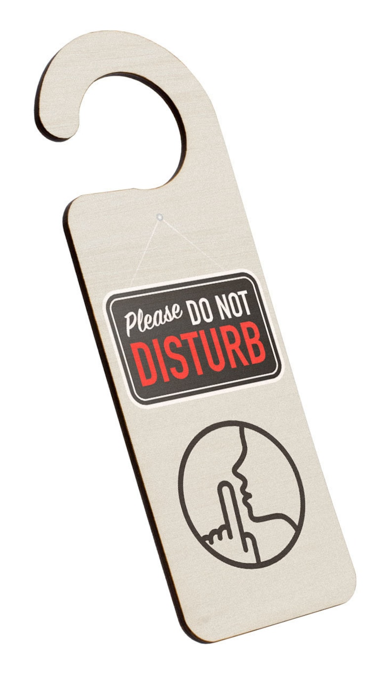 Please Do Not Disturb - Plywood Door Hanger - Ideal for Office (doorh ...
