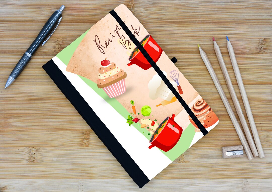 Recipe Book - A5 Sized Lined Paper Scrapbook - Idea for Cooks & Food ...