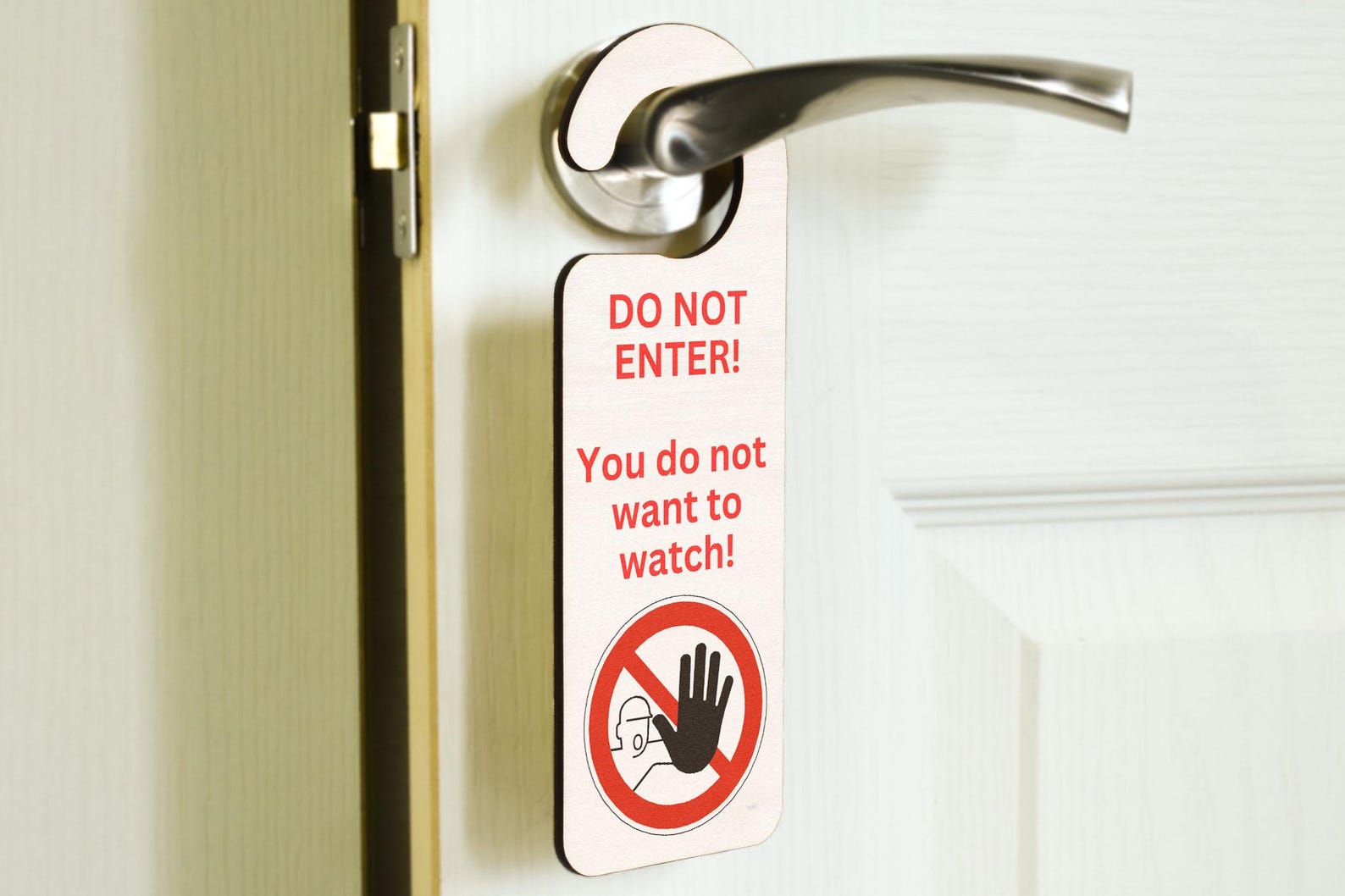 Humorous Do Not Enter Door Hanger Privacy Sign Room Décor doorh-ds23 ...