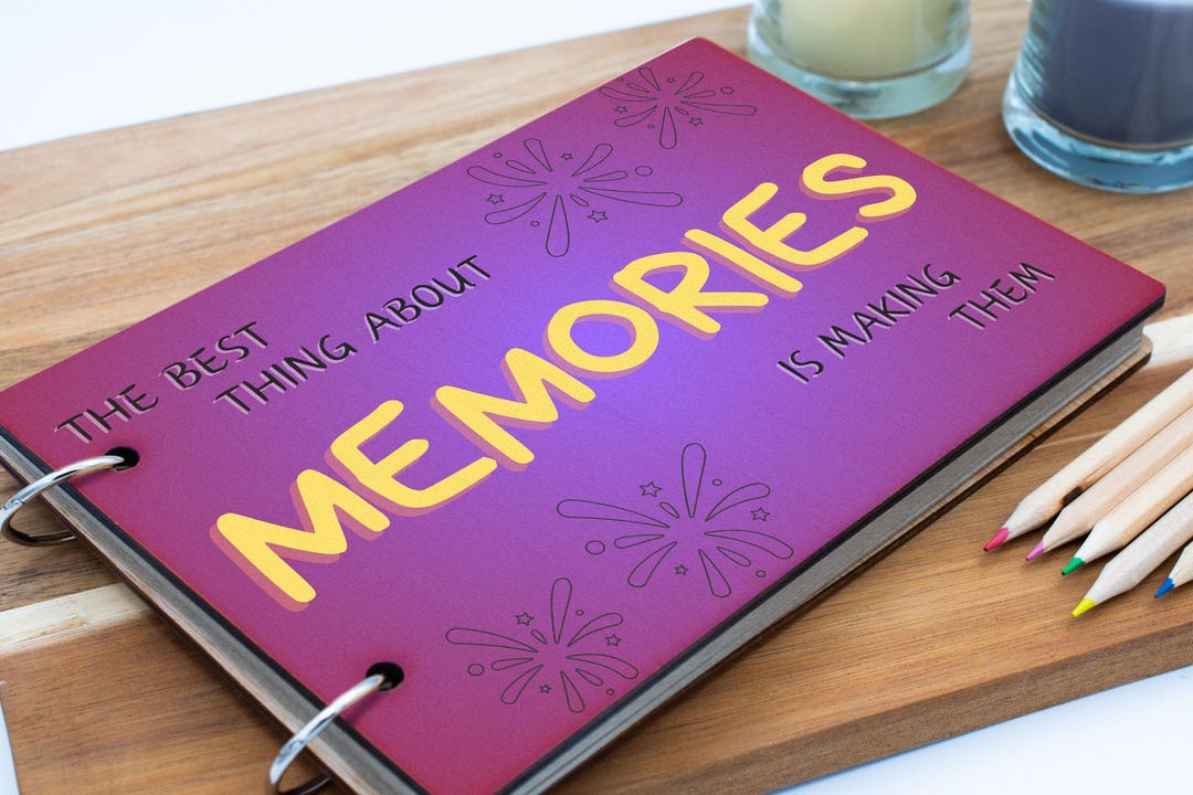 Handcrafted Wooden Memory Book With Ring Binder - Inspirational Quote ...