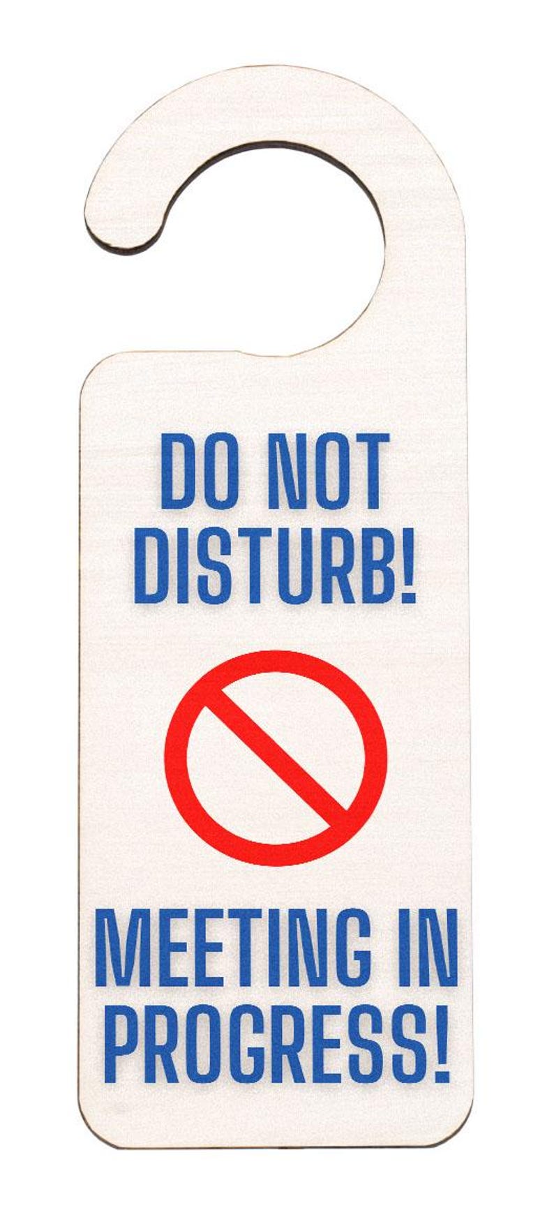 Do Not Disturb Meeting in Progress Handcrafted Laser Cut Plywood Door ...