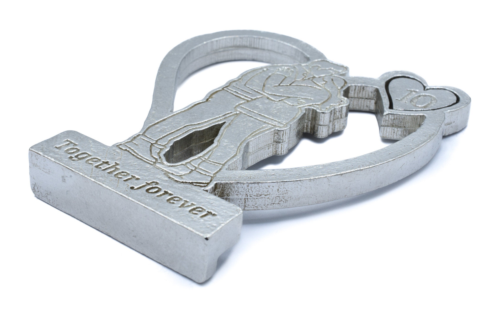 Together Forever 10th Anniversary Hugging Couple Metal Ornament - Etsy