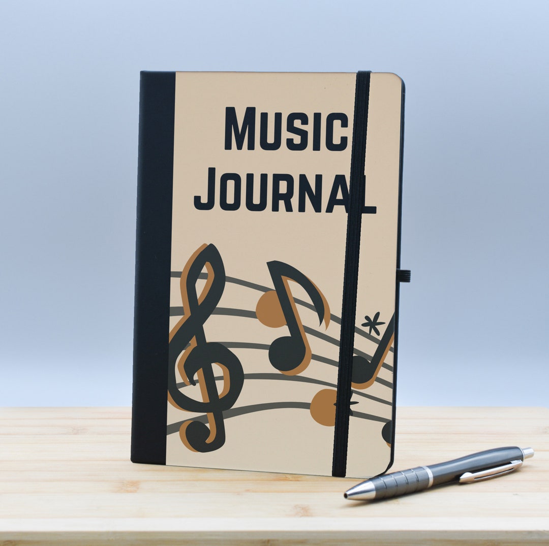 Music - A5 Sized Lined Paper Scrapbook - Perfect for Musicians, Family ...