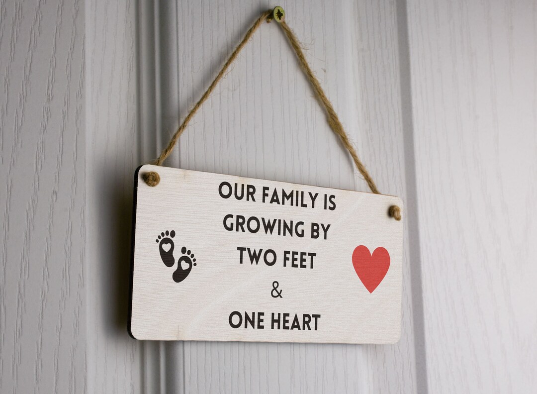 Our Family is Growing by Two Feet & One Heart - Plywood Hanging Room ...