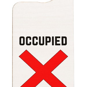 Occupied, Do Not Enter Plywood Door Handle Hanger Professional Work ...