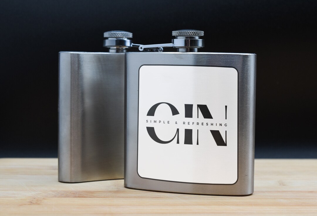 Gin: Simple and Refreshing – Funny Stainless Steel Hip Flask – Perfect ...