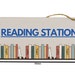 Reading Station - Plywood Hanging Room Sign - Book Lovers Library Decor ...