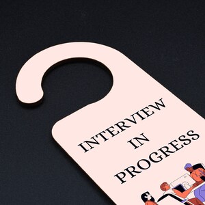 Interview in Progress, Do Not Disturb – Plywood Door Handle Hanger ...