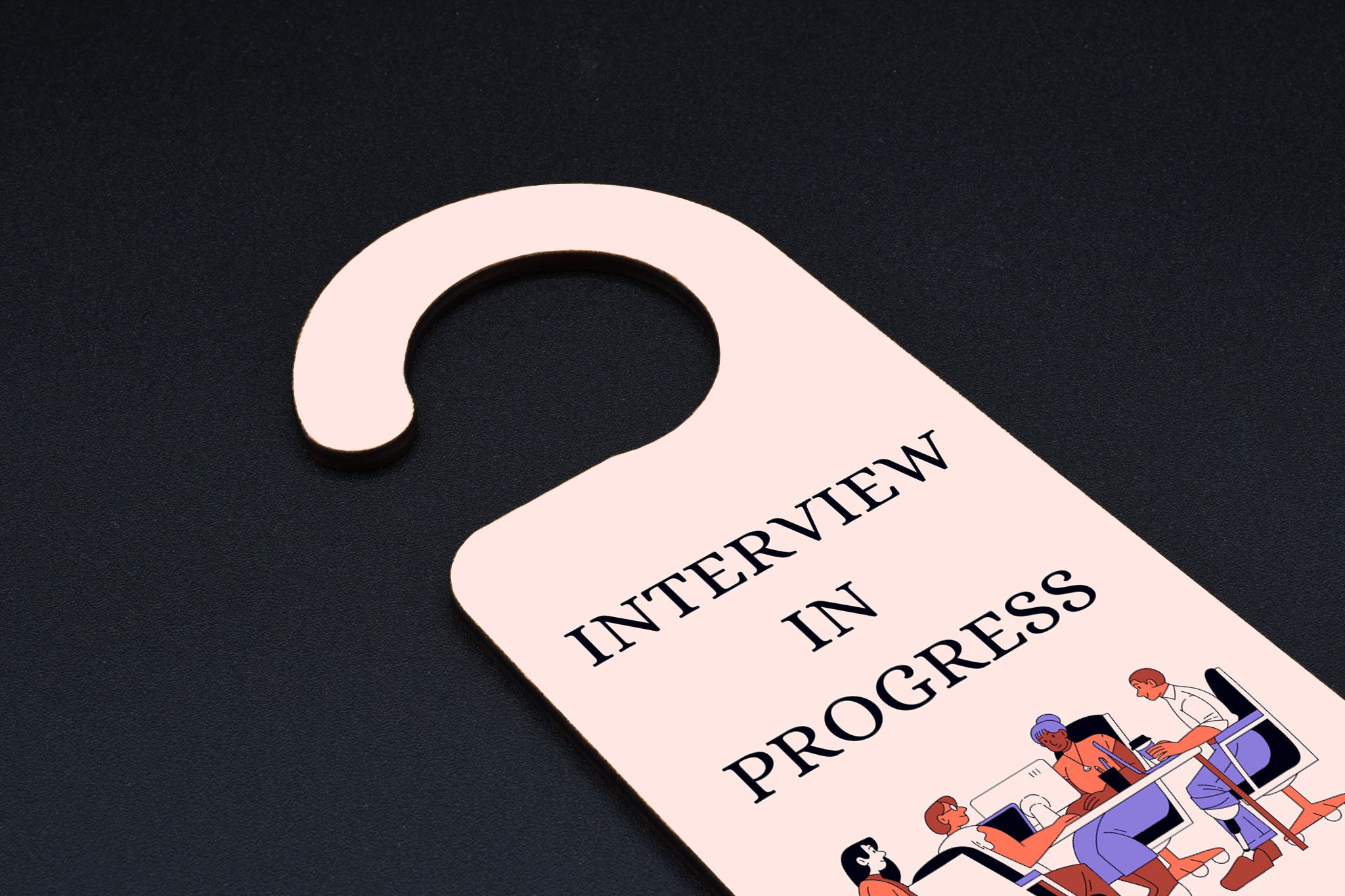 Interview in Progress, Do Not Disturb – Plywood Door Handle Hanger ...