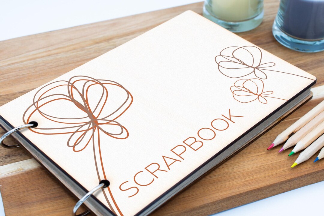 Memory Keeper Creative Album With Eco-friendly Wooden Cover and 25 ...