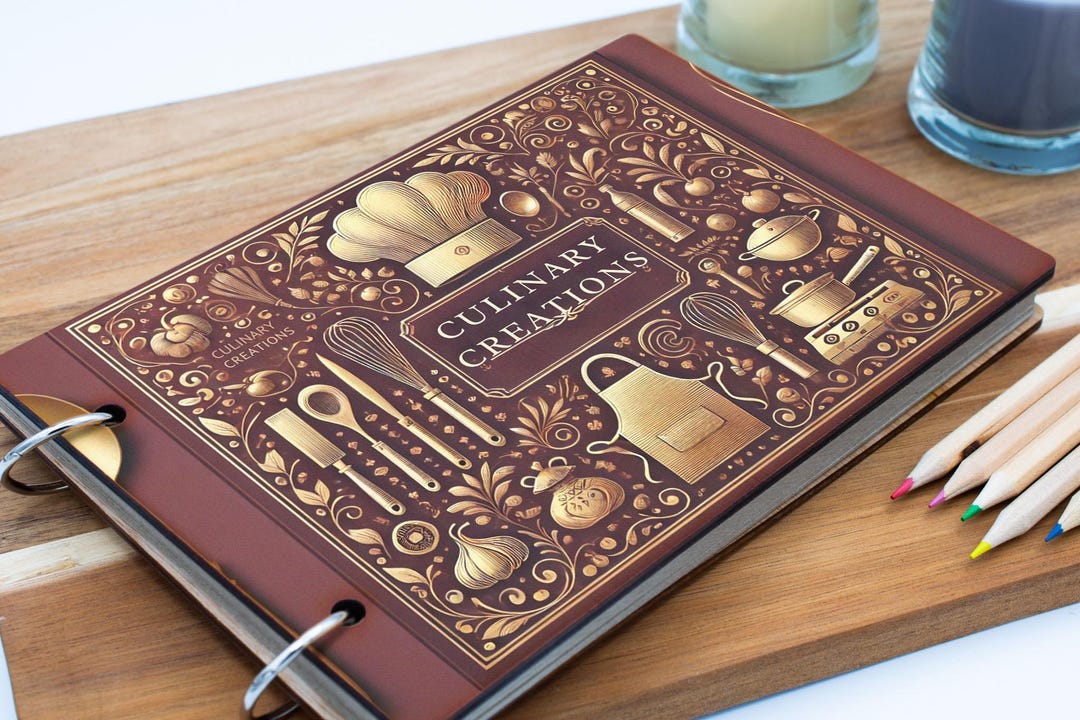 Elegant Culinary Creations Scrapbook With Gold Accents (scrap-kf24 ...