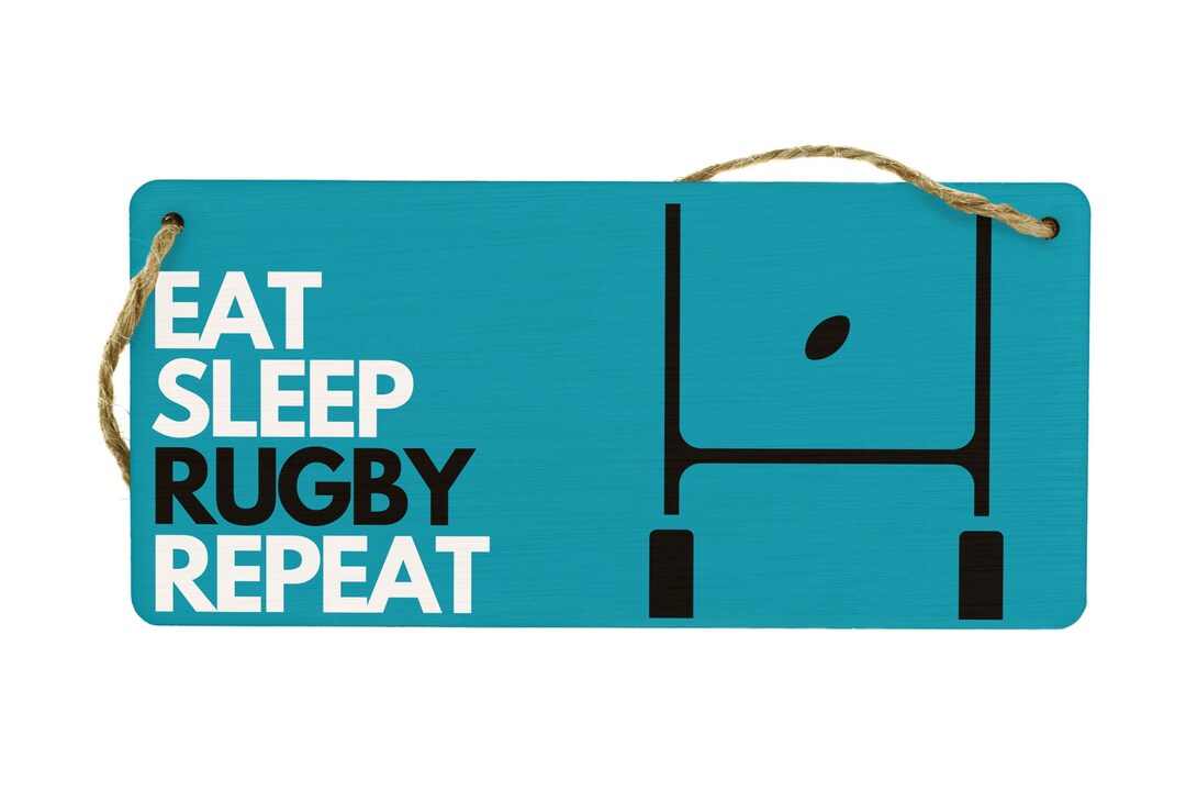 Full Colour Rugby Hanging Sign - Motivational Sports Decor for Rugby ...