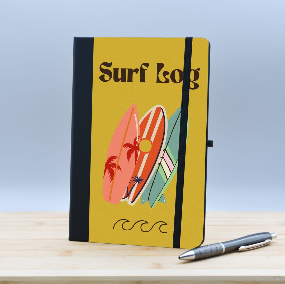 Surf Log – A5 Sized Lined Paper Scrapbook – Idea for Surfers, Friends ...