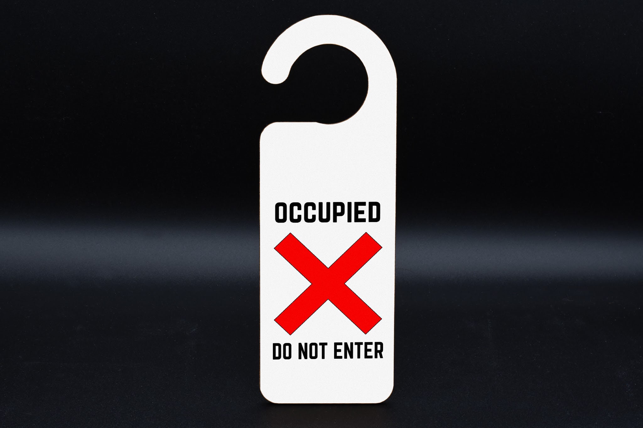 Occupied, Do Not Enter – Plywood Door Handle Hanger – Professional Work ...