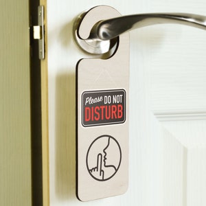 Please Do Not Disturb - Plywood Door Hanger - Ideal for Office (doorh ...
