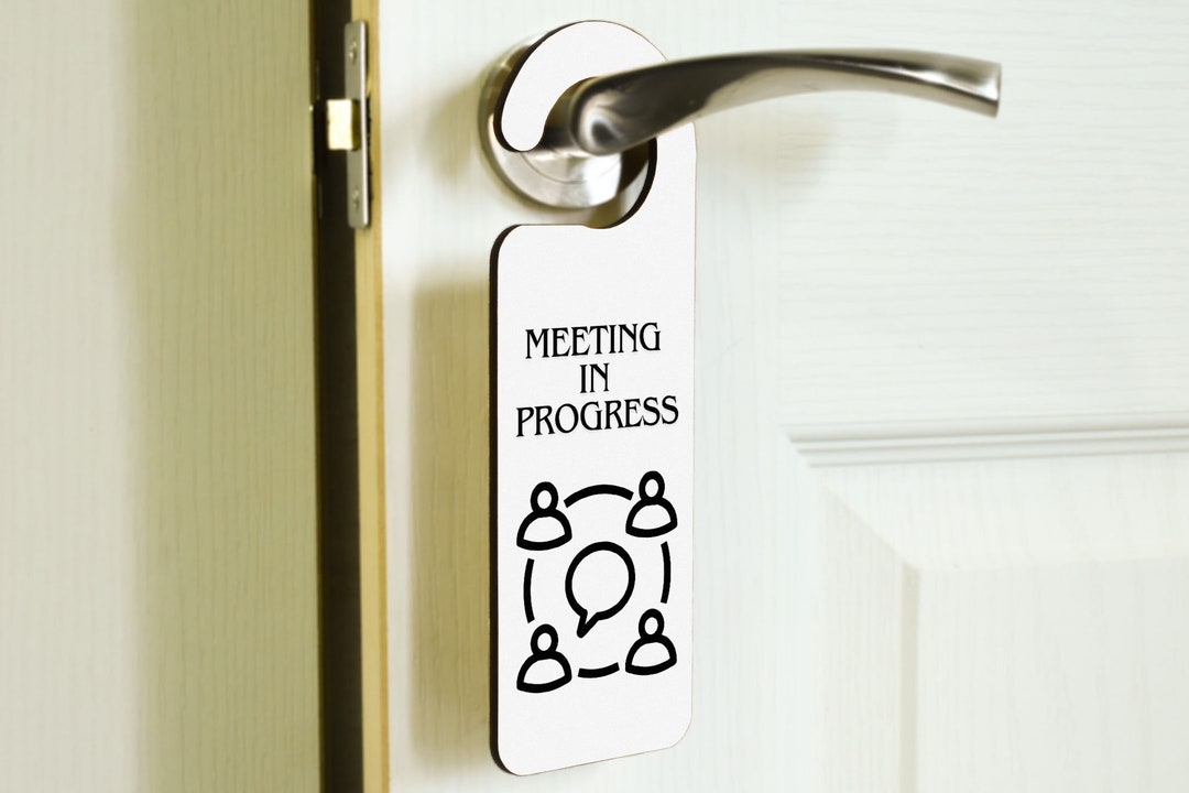 Meeting in Progress! - Plywood Door Handle Hanger – Professional and ...