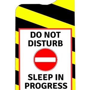 Do Not Disturb Sleep in Progress – Plywood Door Handle Hanger - Novelty ...