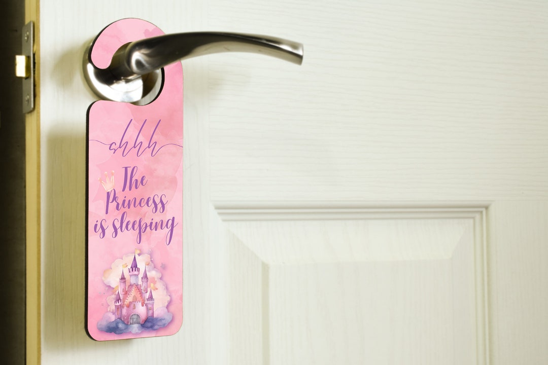 Shhh! the Princess is Sleeping – Princess Themed Plywood Door Handle ...
