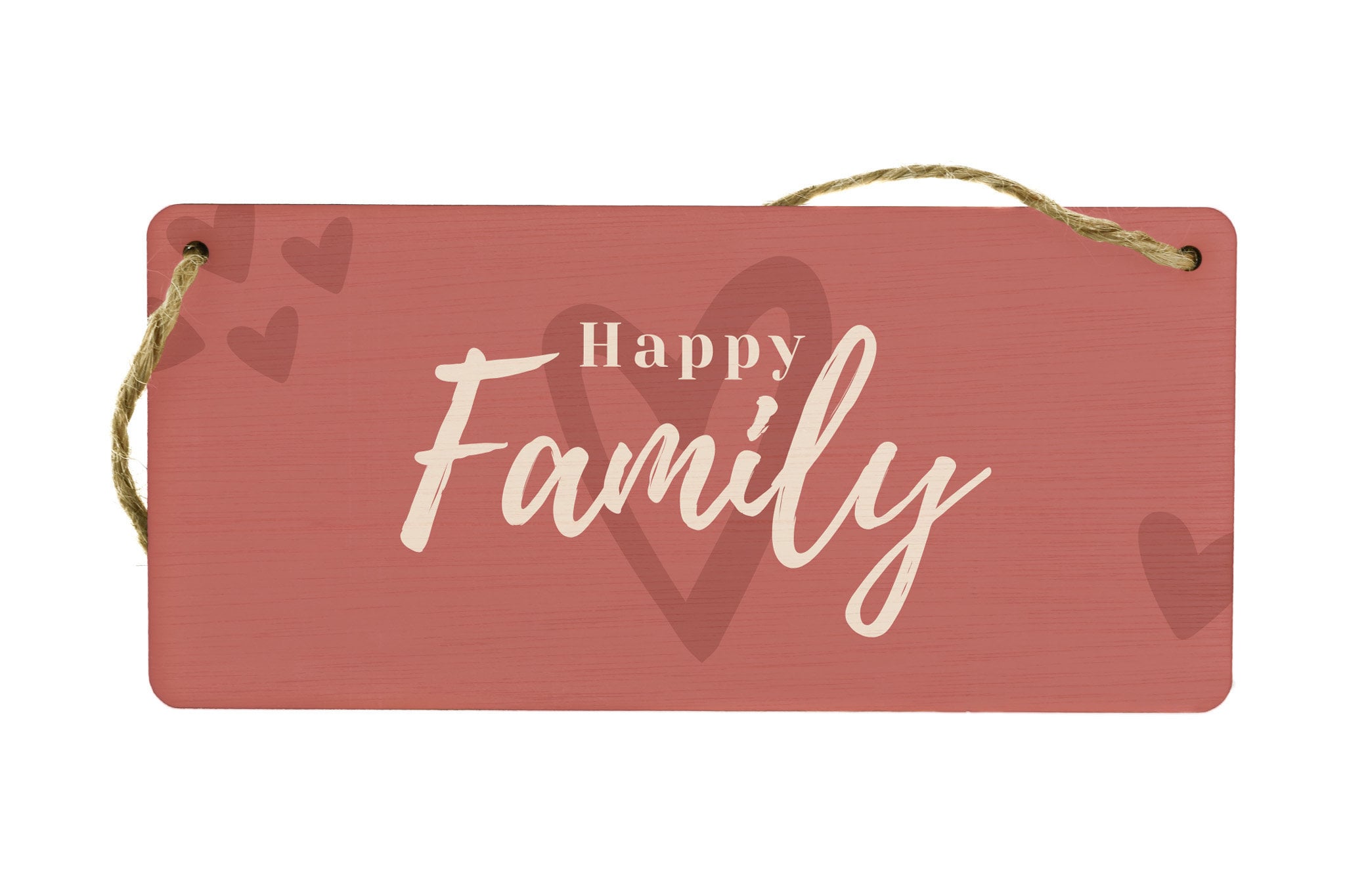 Happy Family – Plywood Hanging Sign – Uniquely Crafted Family Quote ...