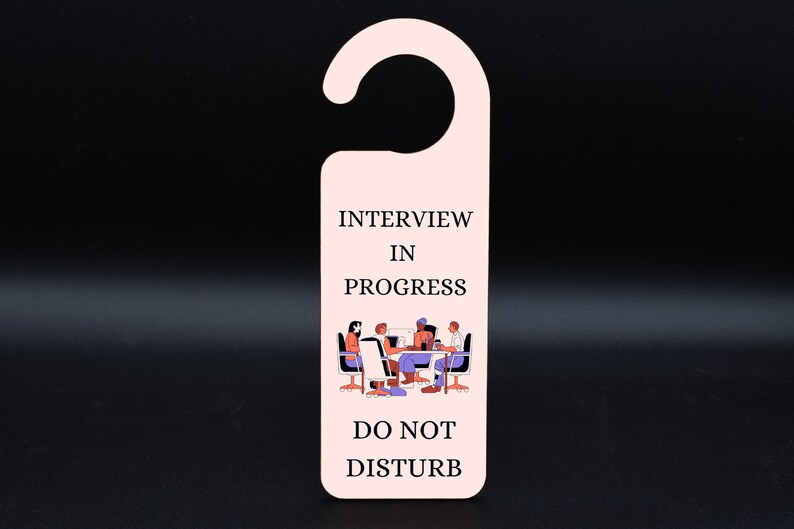 Interview in Progress, Do Not Disturb – Plywood Door Handle Hanger ...