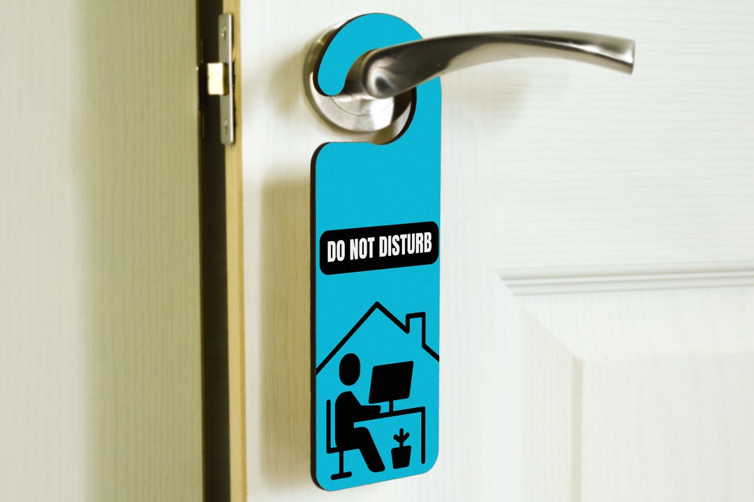 Do Not Disturb – Plywood Door Handle Hanger for Home Office (doorh-ha23 ...