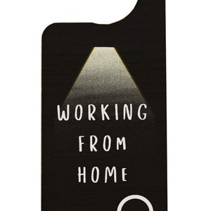 Working From Home – Plywood Door Handle Hanger – Home Office Sign ...