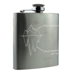 Iceberg Memory Flask - Funny Drinking Accessory With Minimalist Design ...