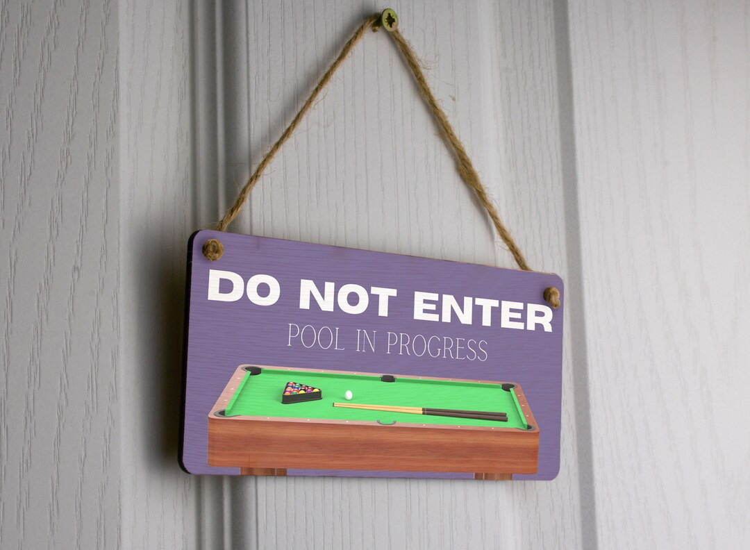 Do Not Enter Pool in Progress – Novetly Plywood Hanging Sign for Game ...
