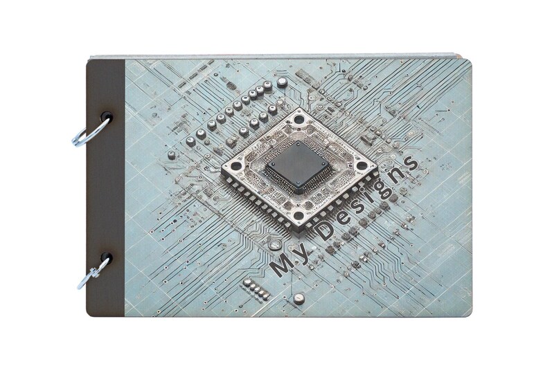 Futuristic Circuitry: Minimalist Tech Inspired Scrapbook (scrap-kf24 ...