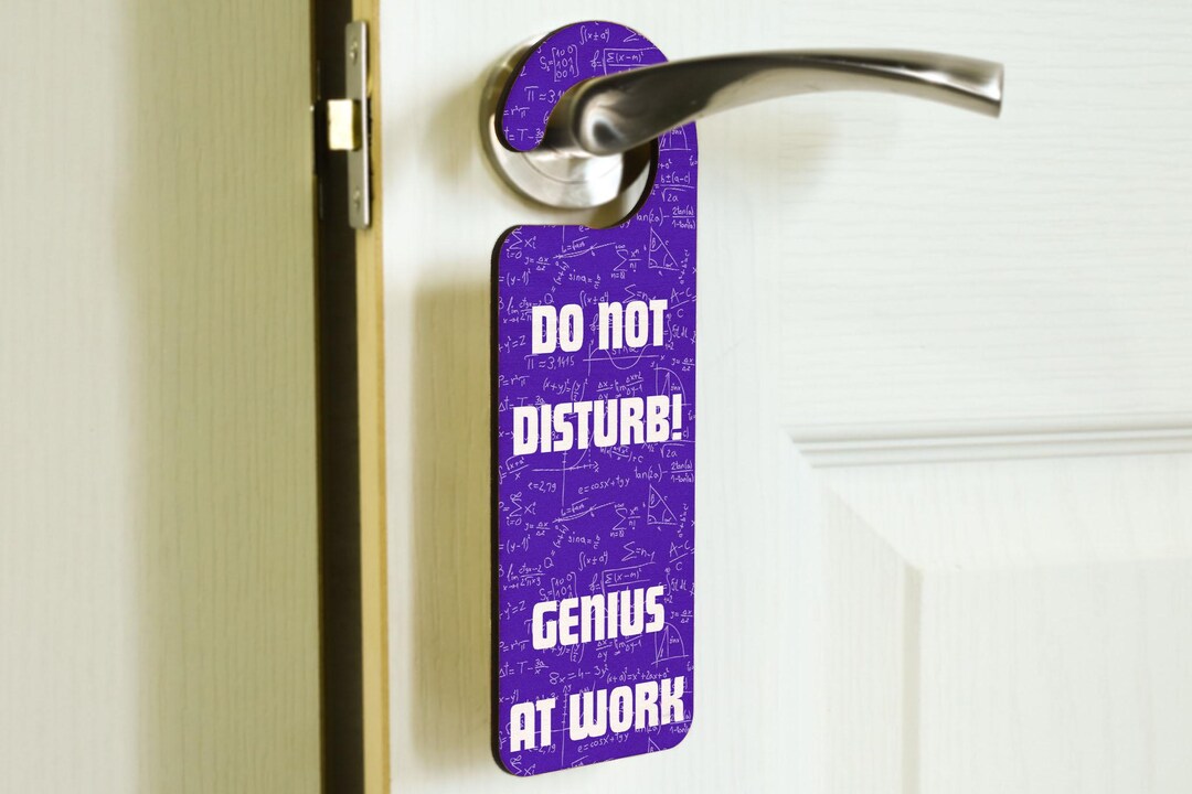 Genius at Work - Mathematical Equations Study Room Sign (doorh-ds23 ...