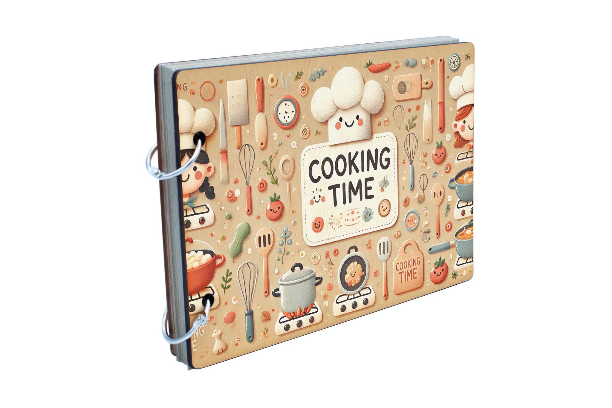 Fun Cooking Scrapbook - Culinary Recipes With Chef's Hat and Kitchen ...