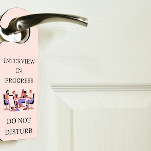 Interview in Progress Door Sign - Etsy