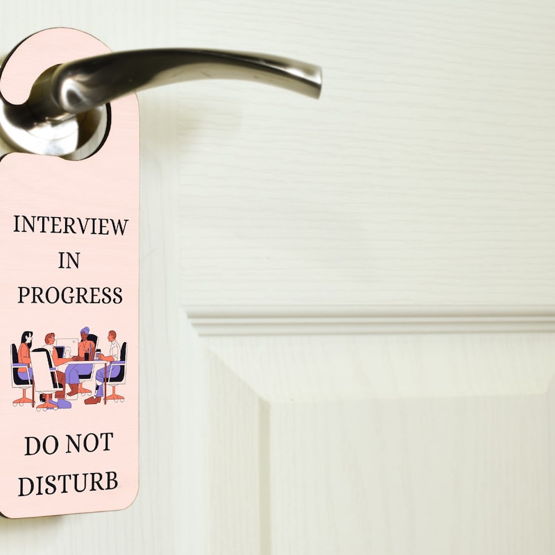 Interview in Progress Sign - Etsy