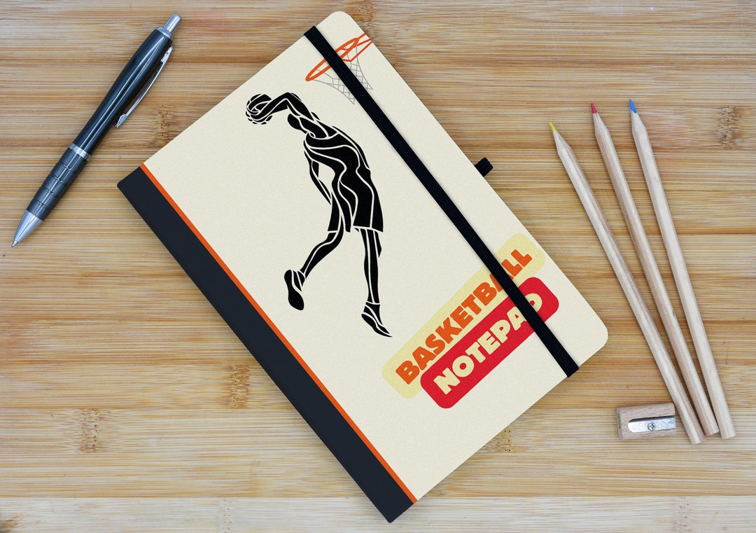 Basketball Notepad - A5 Sized Lined Paper Scrapbook - Basketball Fan ...