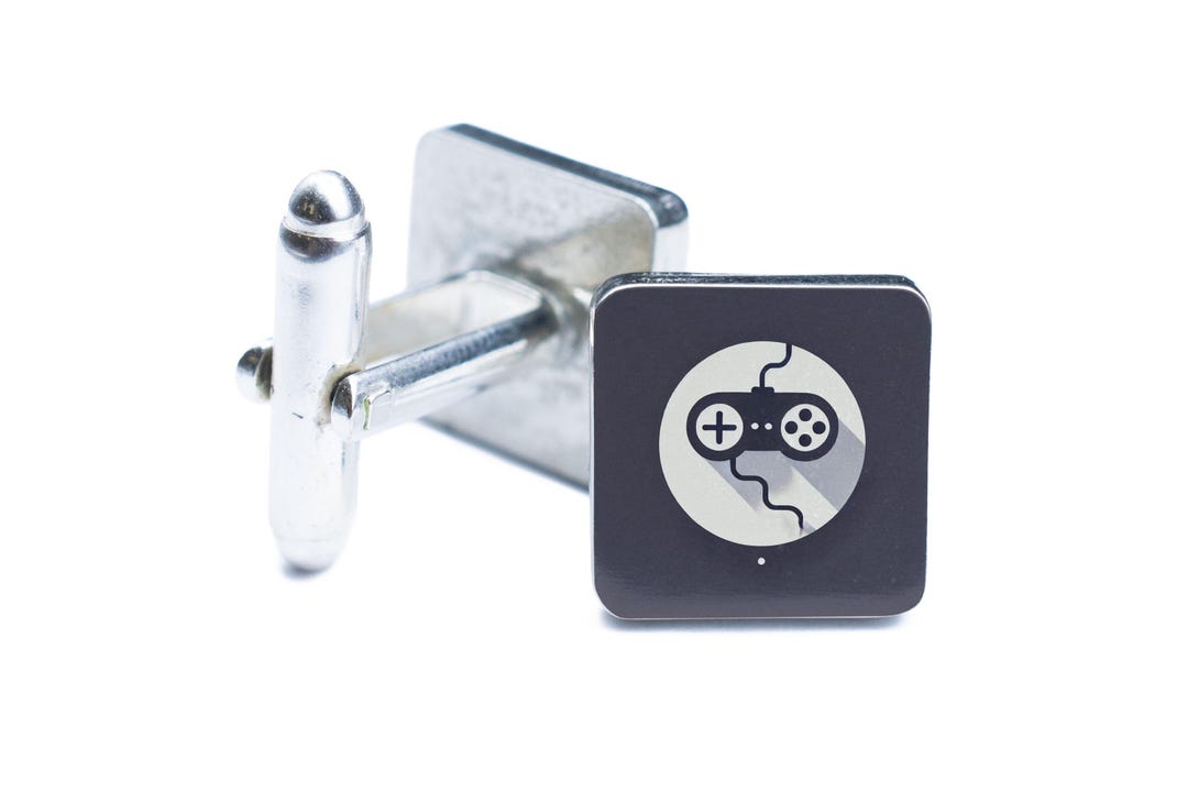 Geek Style Video Game Theme UV Printed Retro Controller Cufflinks (cuff ...