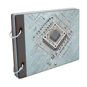 Futuristic Circuitry: Minimalist Tech Inspired Scrapbook (scrap-kf24 ...