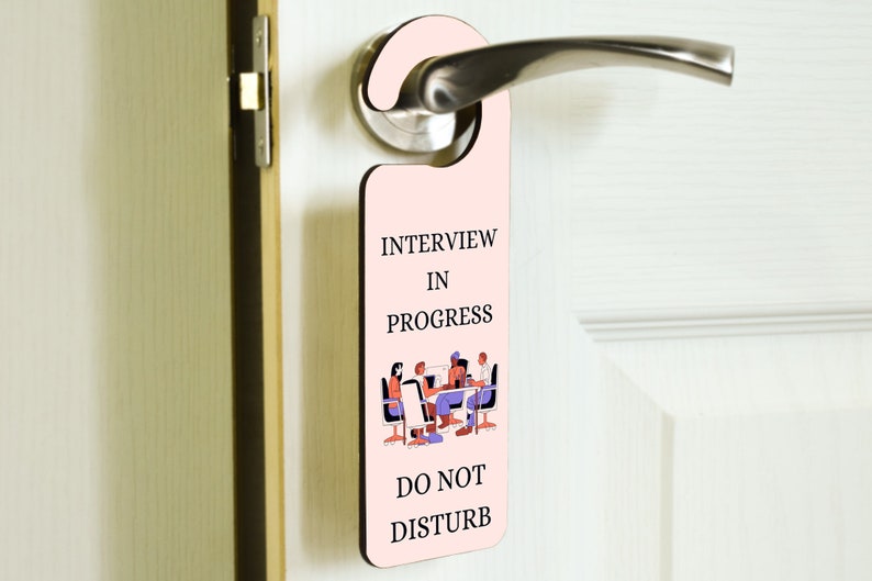 Interview in Progress, Do Not Disturb – Plywood Door Handle Hanger ...