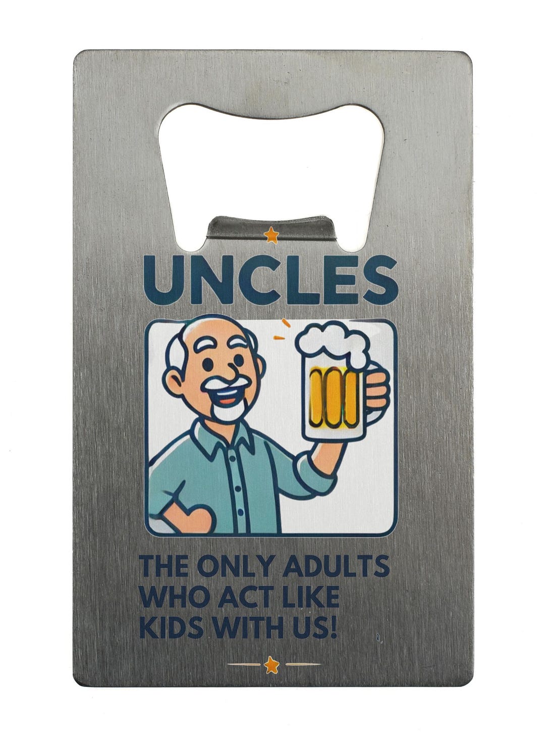 Funny Uncle Cartoon Bottle Opener - Novelty Metal Beer Opener for ...