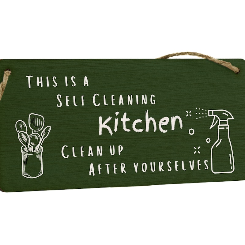 Clean up After Yourself Bathroom Sign - Etsy