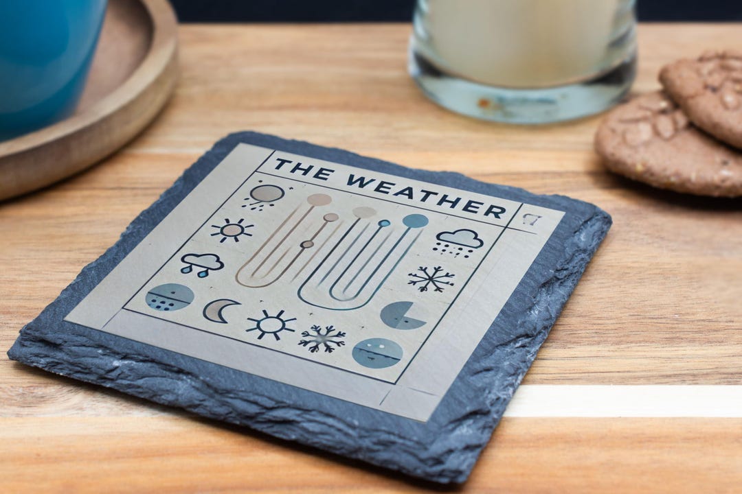 The Weather Slate Coaster - Minimalist Weather-themed Design (slco-ds24 ...