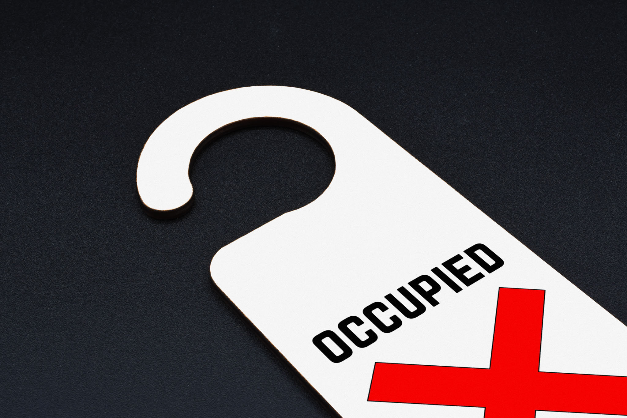 Occupied, Do Not Enter – Plywood Door Handle Hanger – Professional Work ...