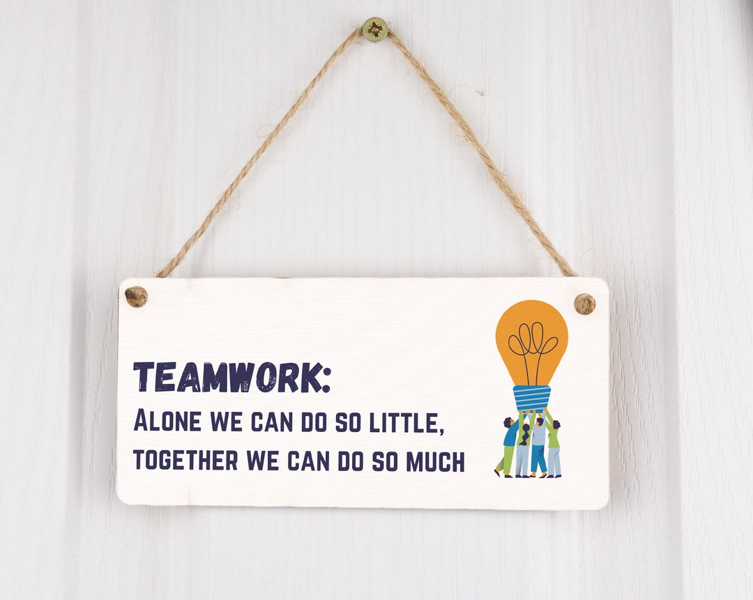 Synergy Sign: Encourage Teamwork With This Inspiring Hanging Plywood ...