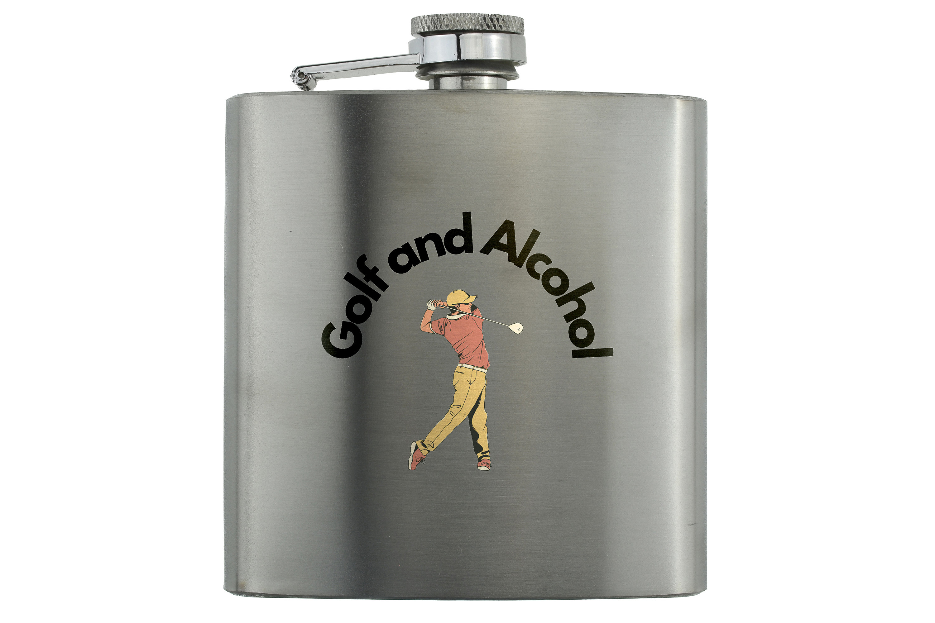 Golf and Alcohol – Golf Lover’s Stainless Steel Hip Flask – Perfect for ...