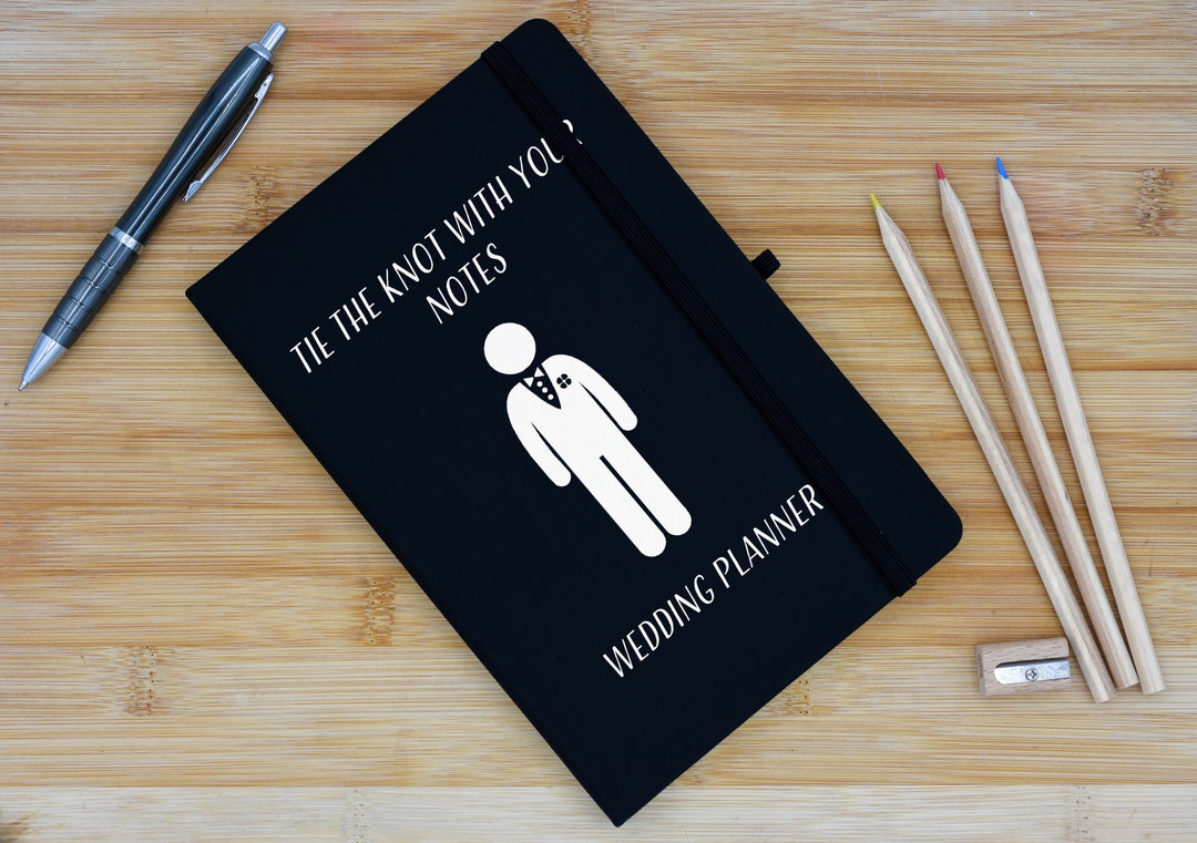 Tie the Knot With Your Notes, Wedding Planning - Elegant A5-sized Lined ...