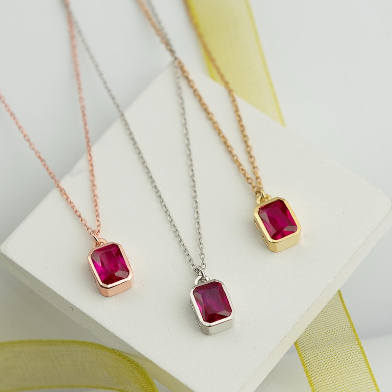Lab Ruby and Diamond Set - Etsy UK