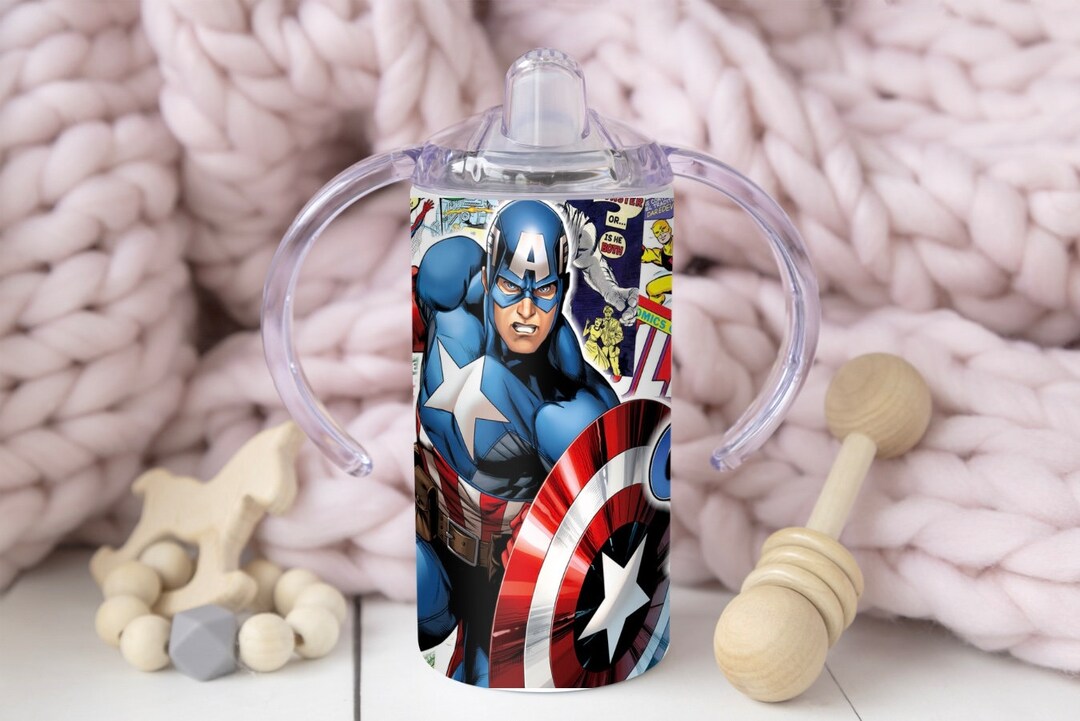 Sippy Cup Captain America Sippy Cup Custom Name Sippy Cup - Etsy