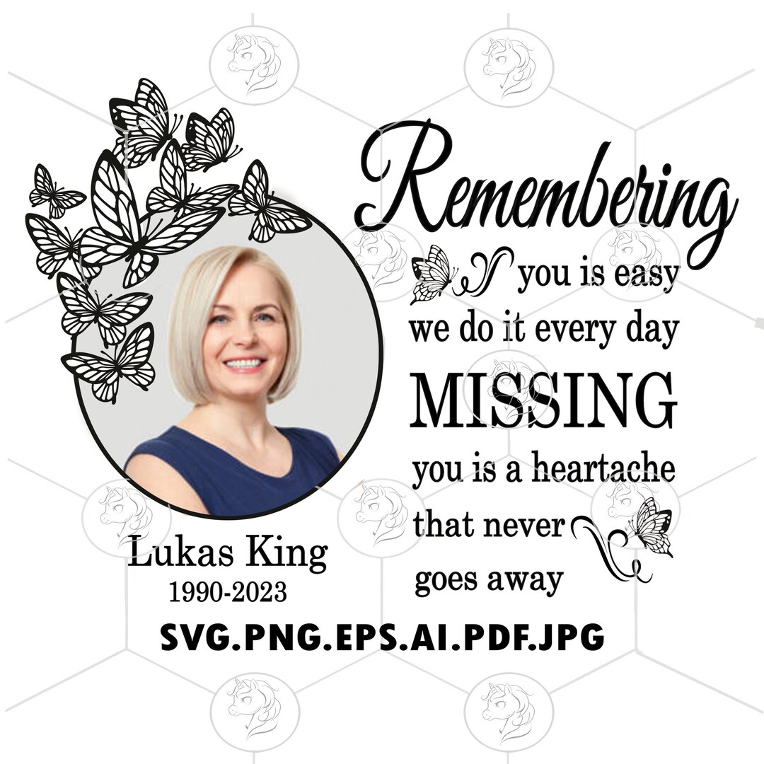 Remembering You is Easy Svg in Loving Memory Svg Memorial - Etsy