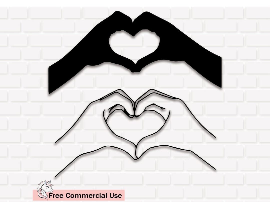 Heart Hands Svg, Heart Hands Png, Heart Sign Svg, Love Hands Svg ...