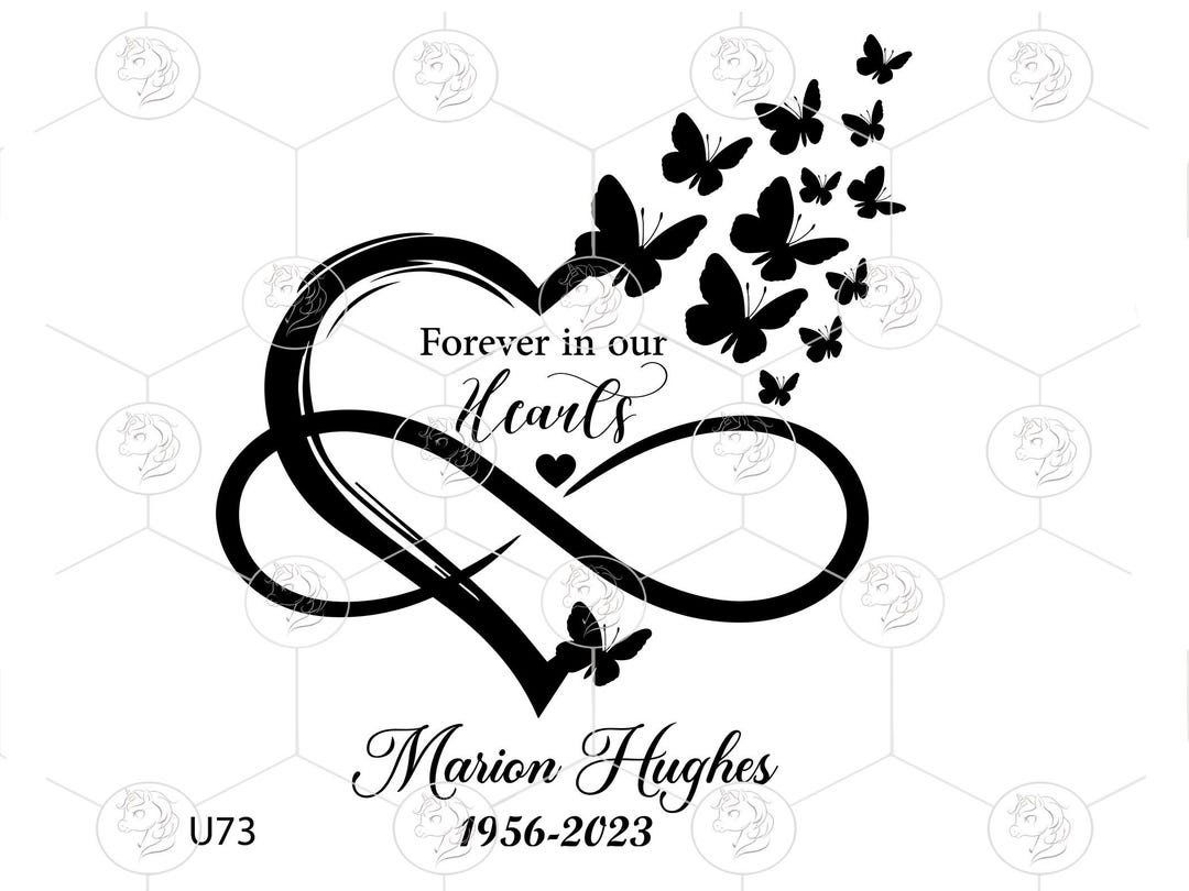 Memorial Butterflies SVG PNG: Heart & Infinity Design (digital Download ...